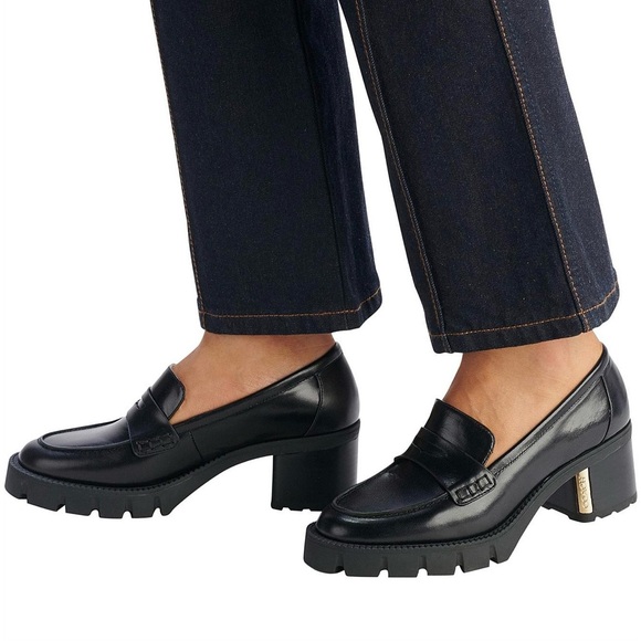 Coach | Shoes | Coach Womens Cora Loafer Pump Size 8 Black Leather ...